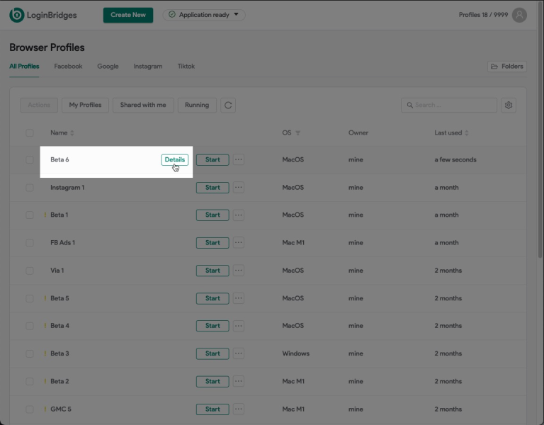 Managing Profiles – LoginBridges